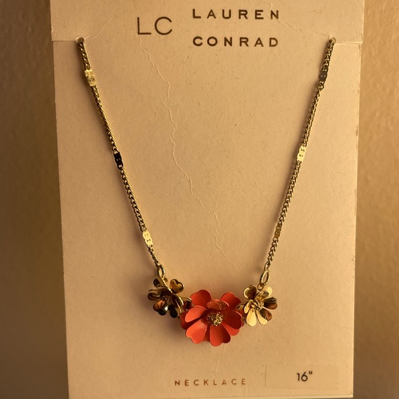 LC Lauren Conrad | Jewelry | Lc Lauren Conrad Gold With Coral Pink ...